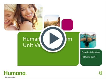 Humana's Maximum Unit Values